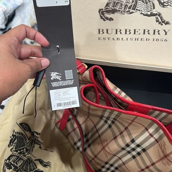 Burberry | Bags | Haymarket Patent Colours Small Canterbury Tote | Poshmark